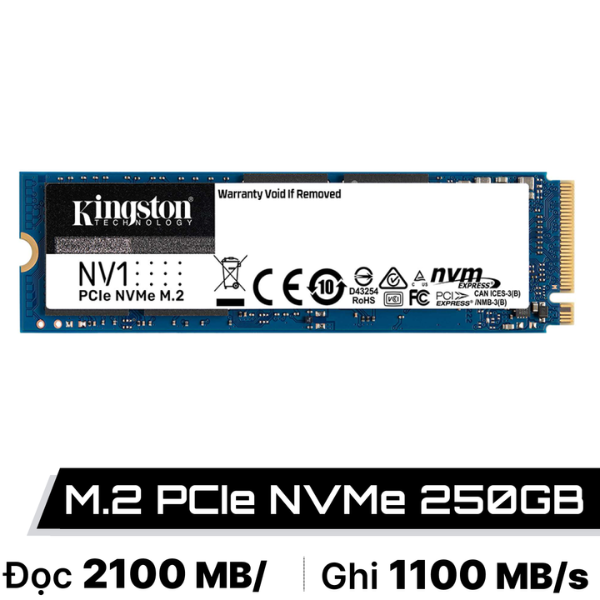 So sánh Ổ cứng SSD Kingston NV1 M.2 PCIe NVMe 250GB SNVS/250G và Ổ cứng ...