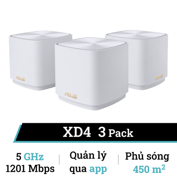 So sánh Hệ thống Wifi Mesh Asus XD4 AX1800 Wifi 6 3 Packs