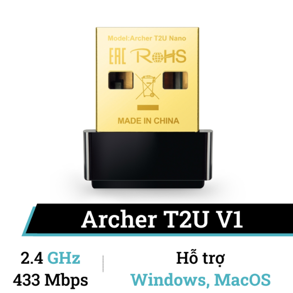 So sánh USB Wifi TP-Link AC600 Archer T2U Nano và USB Wifi TP-Link T2U ...