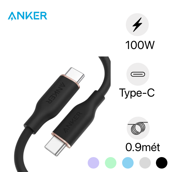 So sánh Cáp Type C - Type C Anker PowerLine Flow III A8552 0.9m