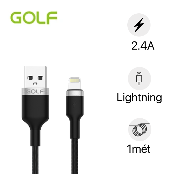 So sánh Cáp Golf USB-A to Lightning 2.4A GC-71I dây dù 1M