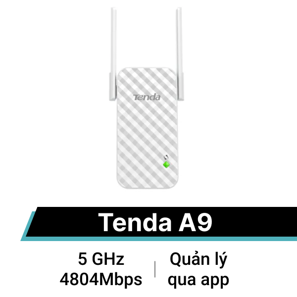 So sánh Bộ kích sóng WiFi Tenda A9 chuẩn N tốc độ 300Mbps