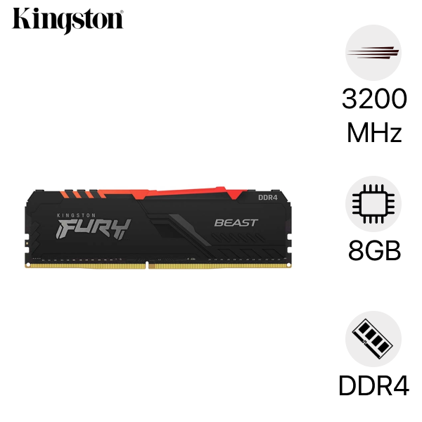 So sánh RAM PC Kingston Fury Beast RGB 8GB 3200MHz DDR4 KF432C16BBA/8 và RAM Laptop Kingston ...