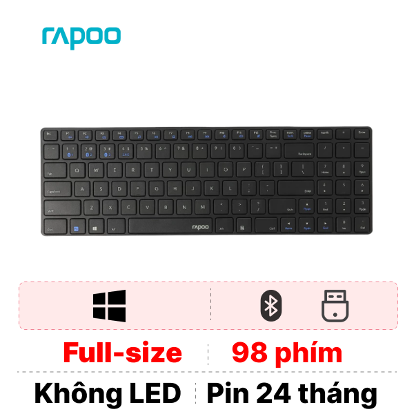 So sánh Bàn phím không dây Rapoo E9100M và Bàn phím Bluetooth Logitech K580