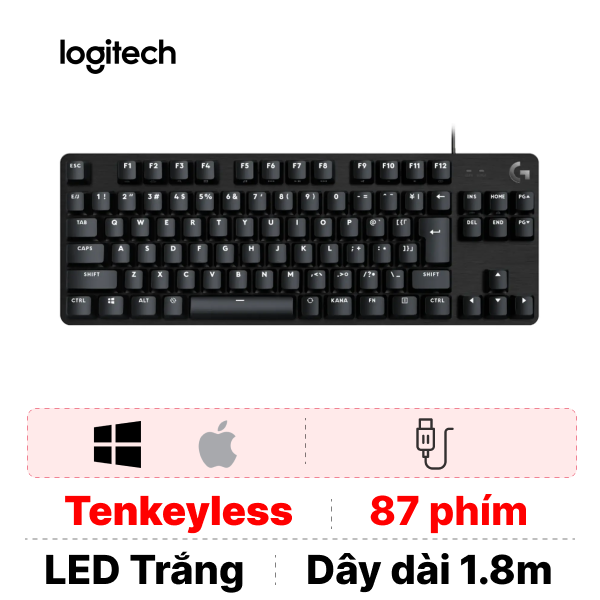 So sánh Bàn phím cơ Logitech G413 SE TKL Brown Switch White Led