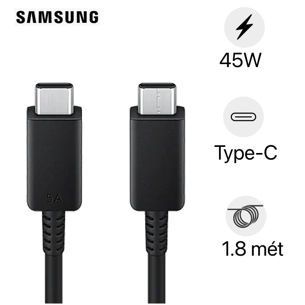 So sánh Cáp Samsung 5A Type-C to Type-C 1.8M