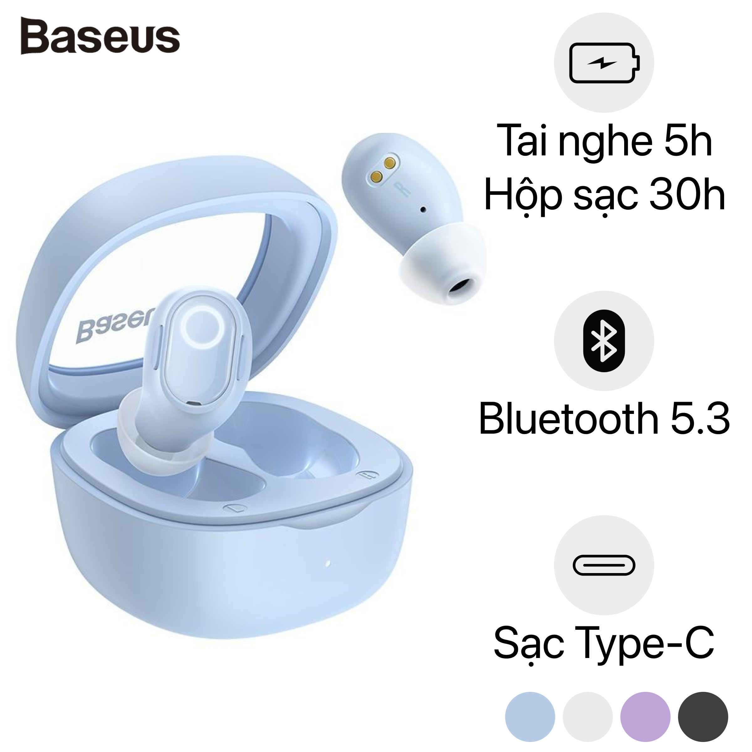 So sánh Tai nghe Bluetooth Wireless Baseus Bowie WM02