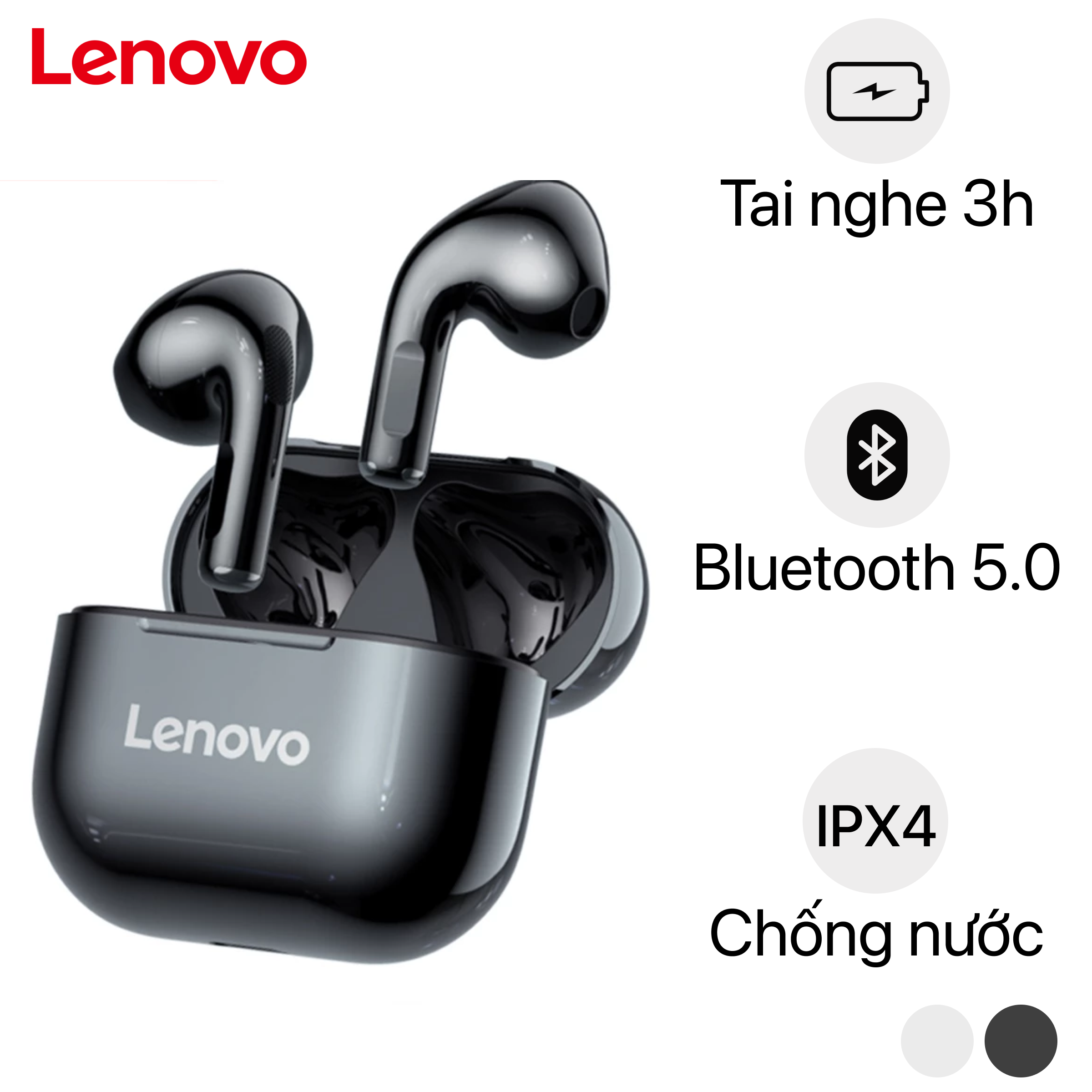 So sánh Tai nghe bluetooth Lenovo LP40 và iPhone 13 128GB | Chính hãng VN/A