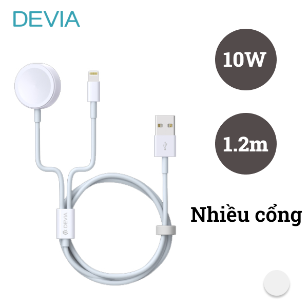 So sánh Cáp Devia Smart series 2 in 1 Lightning Apple Watch