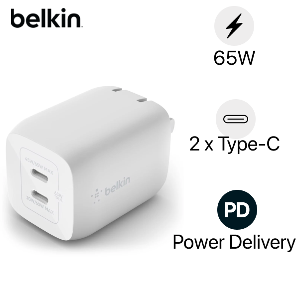 So sánh Củ sạc Belkin GAN 65W PD PPS 2 cổng và Củ sạc Ugreen GaN Nexode 3 cổng ( US 2C 1A ) 140W ...