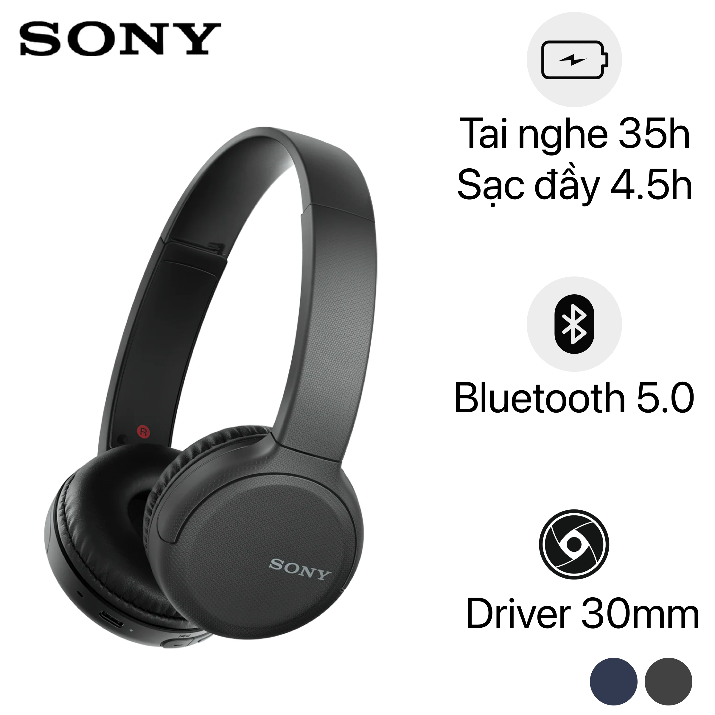 So sánh Tai nghe chụp tai Sony WH-CH510