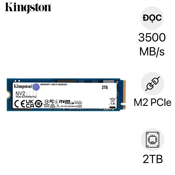 So sánh Ổ cứng SSD Kingston NV2 M.2 PCIe Gen4 NVMe 2TB SNV2S/2000G và Ổ ...
