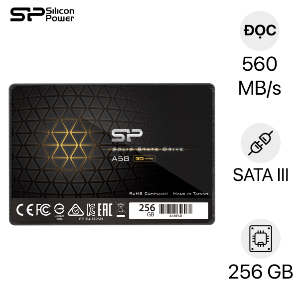 So sánh Ổ cứng SSD Silicon Power A58 256GB SATA III 2.5 inch và Ổ cứng ...