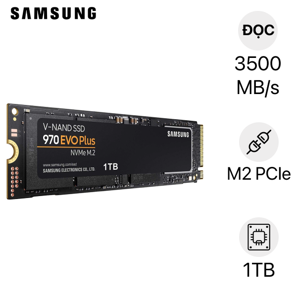 So sánh Ổ cứng SSD Samsung 970 Evo Plus Pcie NVMe 1TB và Ổ cứng SSD Kingston NV2 M.2 PCIe Gen3 x ...