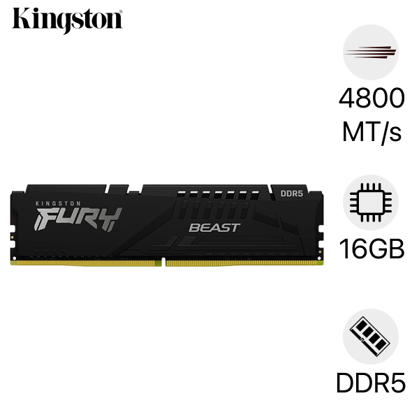 So sánh Ram PC Kingston Fury Beast Black 16GB 4800MHz DDR5 KF548C38BB-16 và RAM Laptop Samsung ...