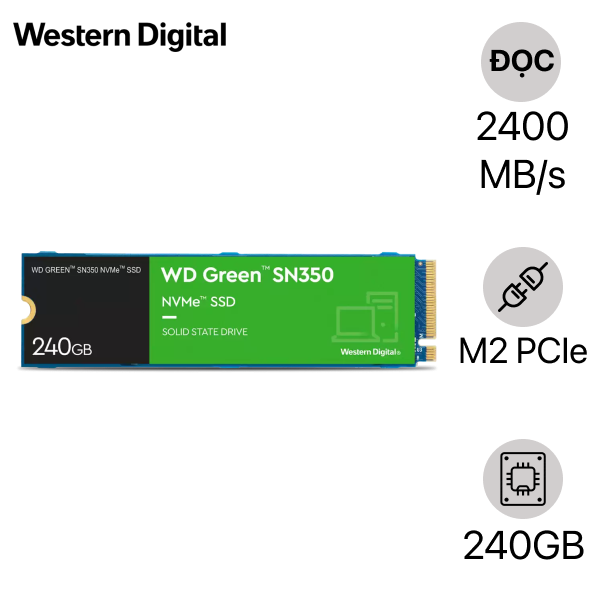 So sánh Ổ cứng SSD WD SN350 PCIe Gen3 X4 NVMe 240GB M2 2280 WDS240G2G0C và Ổ cứng SSD Samsung ...