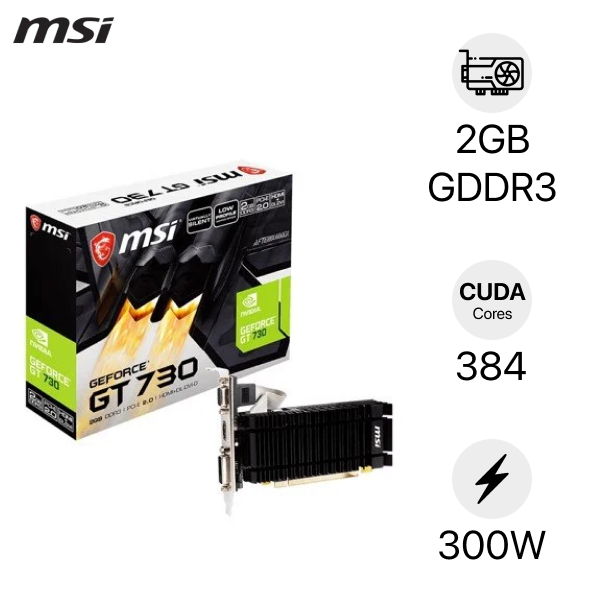 So sánh Card màn hình MSI GeForce GT 730 2G và VGA MSI GTX 1050 Ti 4GT OCV1