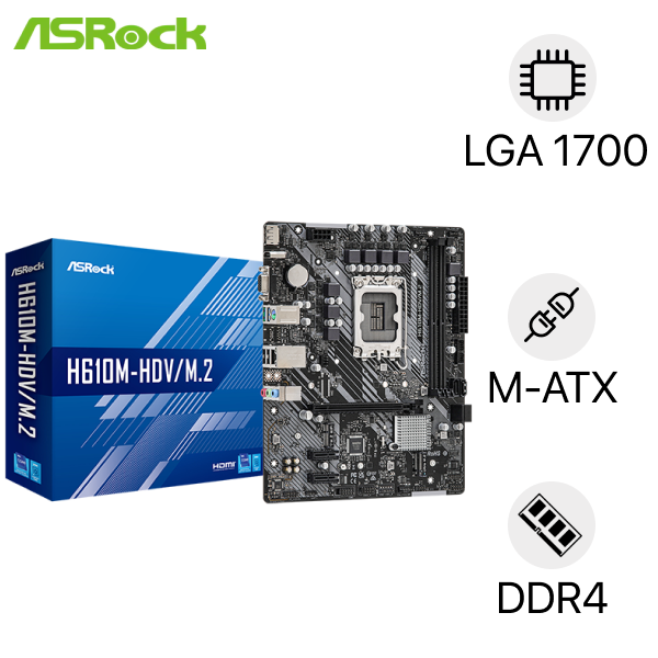 So sánh Mainboard ASRock H610M-HDV/M.2