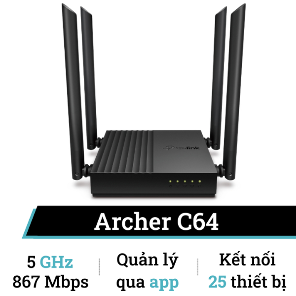 So sánh Router Wifi băng tầng kép AC1200 TP-Link Archer C64 Mumimo