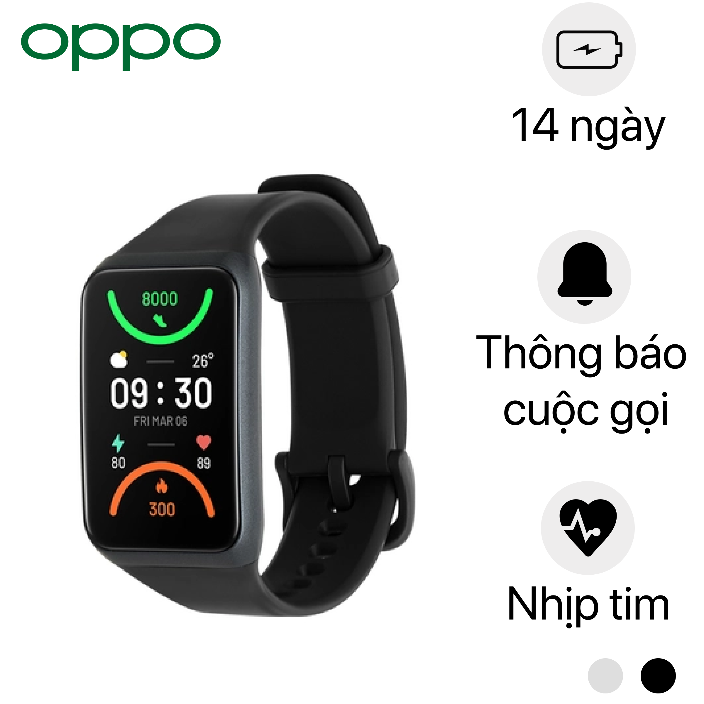 So sánh Oppo Band 2 và Vòng đeo tay thông minh Huawei Band 8