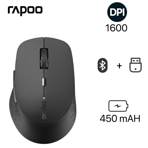 So sánh Chuột không dây Rapoo M300 Qi Charge Silent và Chuột Bluetooth ...