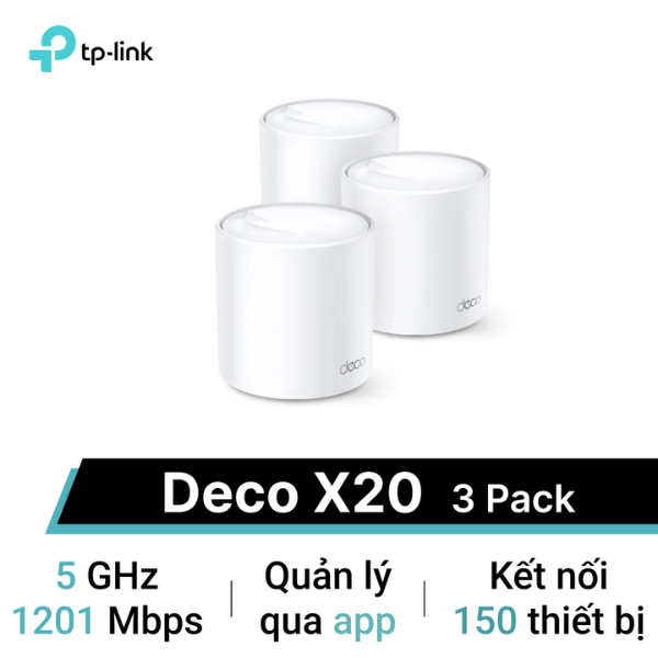 So sánh Wifi Mesh TP-Link Deco X20 Wifi 6 AX1800 (3 Pack) và Hệ thống ...