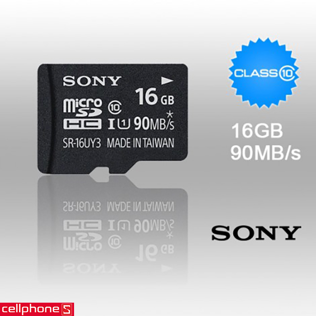 Thẻ nhớ Sony MicroSDHC SR-16UY3A 16 GB giá rẻ | CellphoneS.com.vn