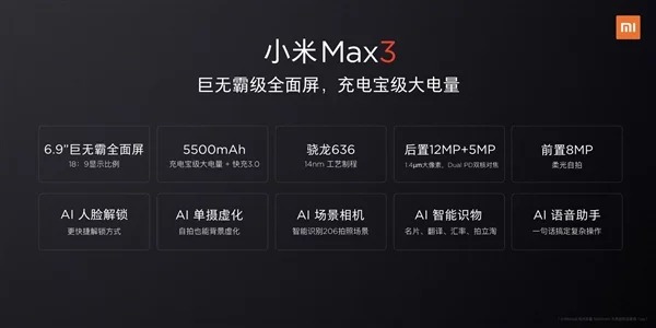 Sếp Xiaomi xác nhận cấu hình Mi Max 3: Snapdragon 636, màn hình 6.9 ...