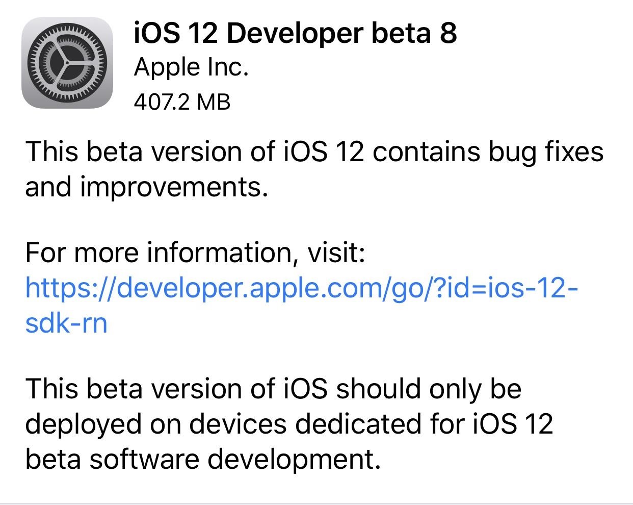 Apple phát hành iOS 12 Beta 8: Tập trung sửa lỗi liên quan đến hiệu năng trên bản Beta 7