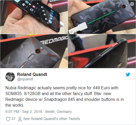 Nubia Red Magic 2 sẽ sớm được ra mắt với Snapdragon 845, giá khoảng 12. ...