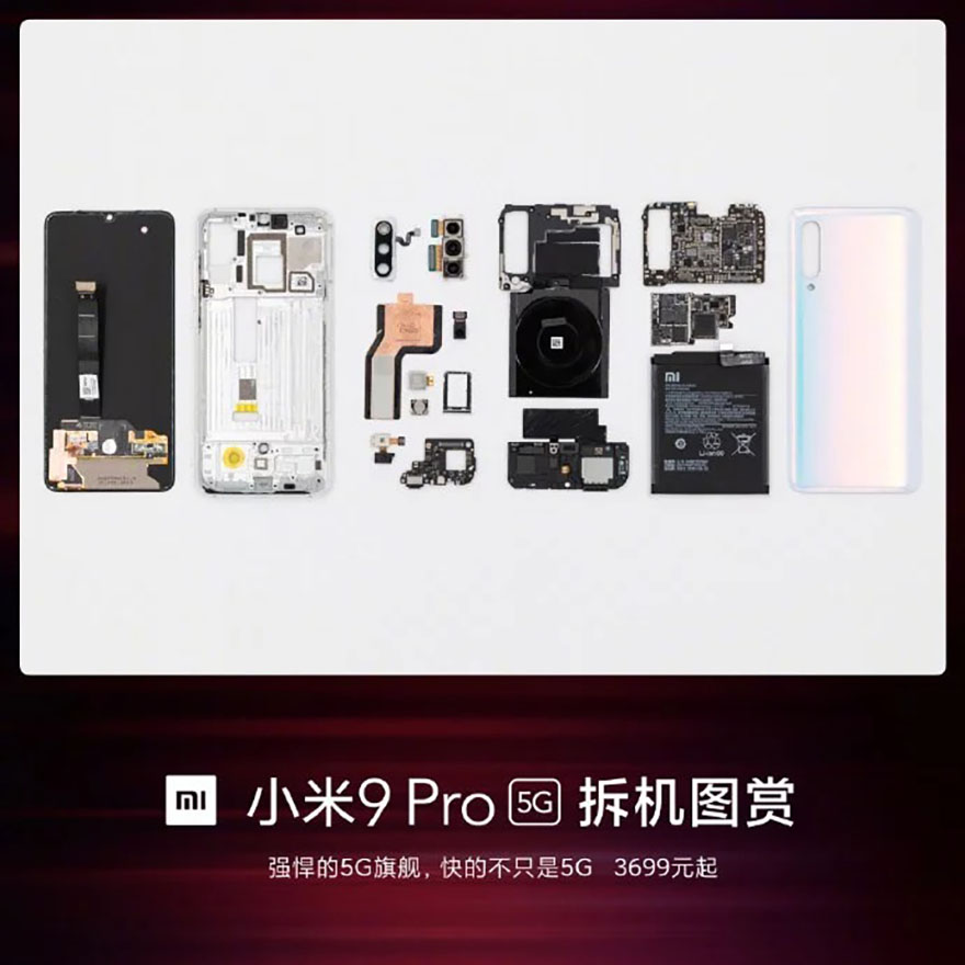 Mổ bụng Xiaomi Mi 9 Pro 5G: Sạc không dây 30W, thiết kế bo mạch kép ...