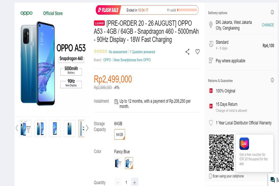 OPPO A53 chính thức ra mắt: Chip Snapdragon 460, màn hình 90Hz, pin ...