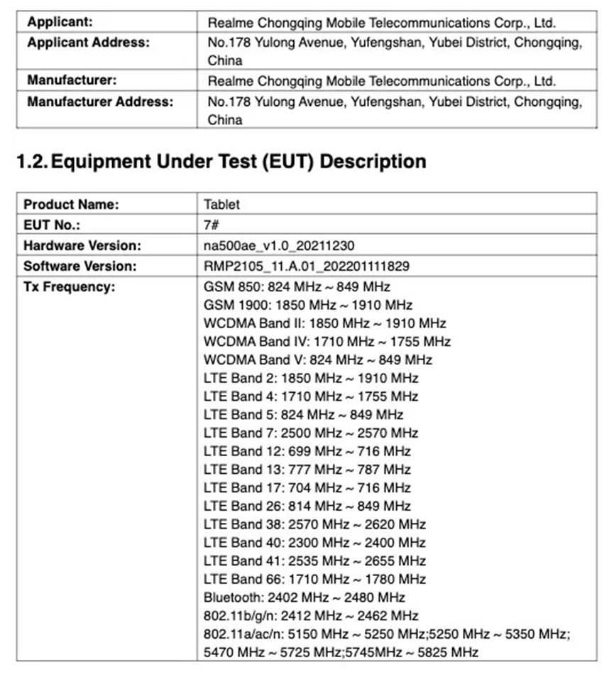 Realme Pad Mini đạt chứng nhận 3C, xác nhận có pin 6,400 mAh với sạc ...