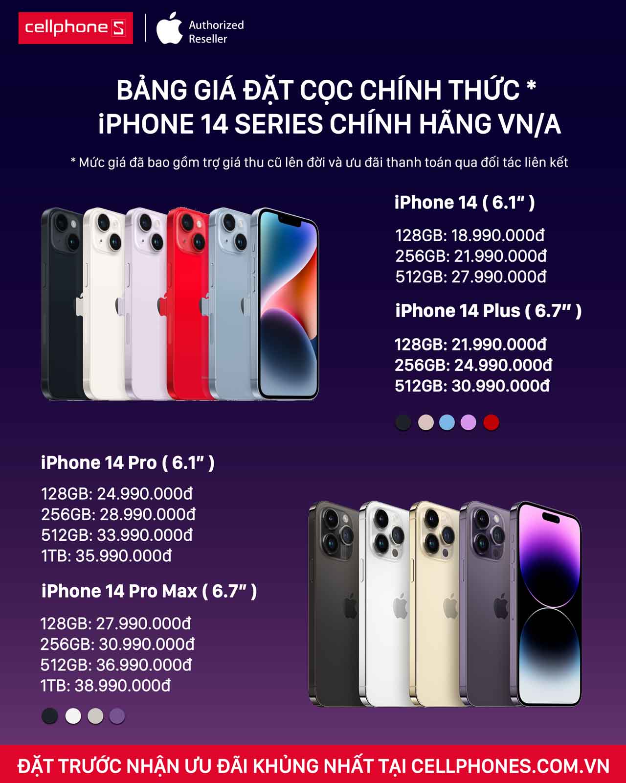 iPhone 14 series cháy hàng: 10,000 khách đặt trước tại CellphoneS chỉ ...