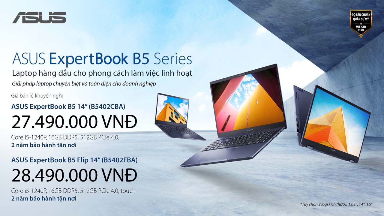 ASUS ExpertBook B5 2022 Series ra mắt: Giải pháp tối ưu cho các doanh ...