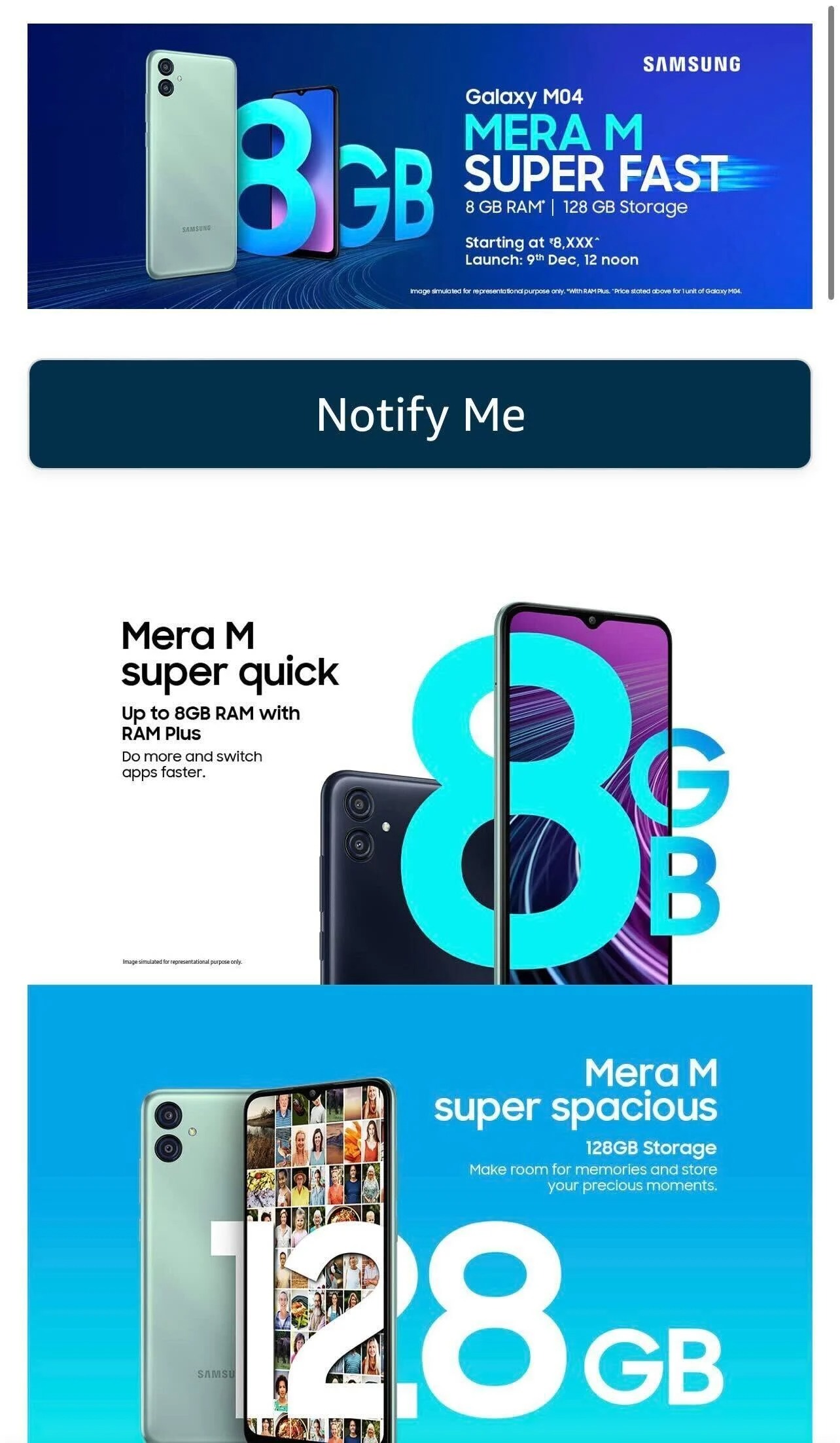 Samsung Galaxy M04 sẽ ra mắt vào ngày 9/12