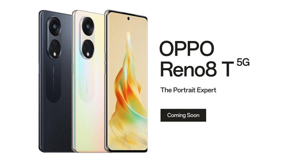 Thiết kế OPPO Reno8 T 5G lộ diện rõ nét trong poster quảng cáo