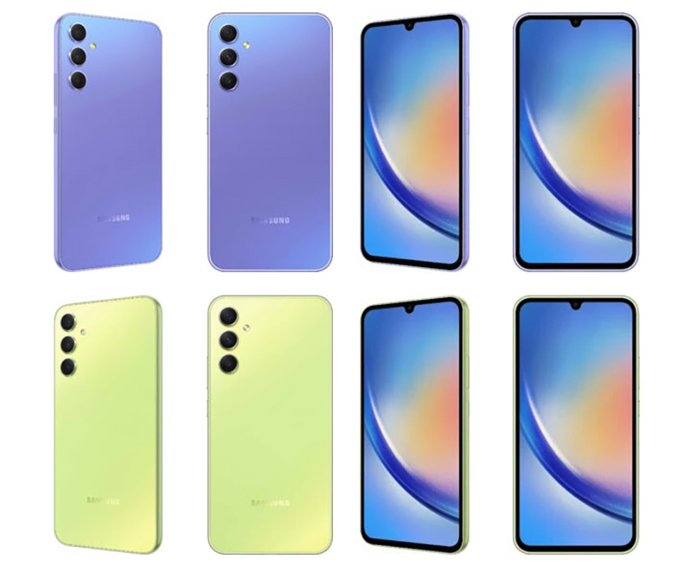 Đây là ảnh render chính thức của Galaxy A34 5G và Galaxy A54 5G sắp ra mắt