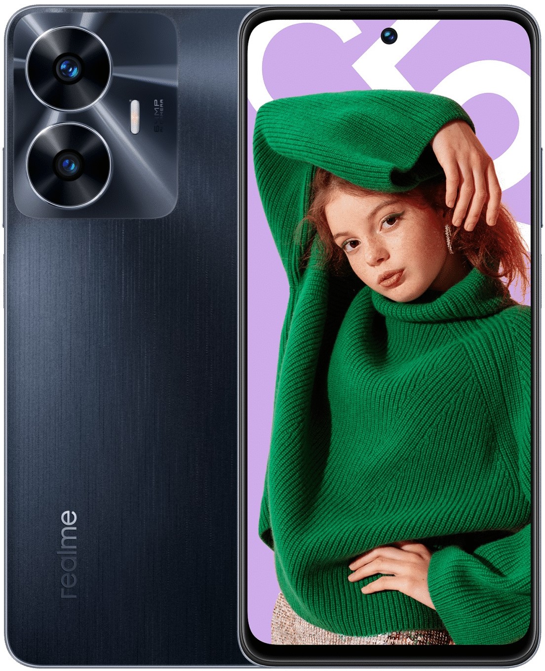 Realme tiết lộ thiết kế mặt trước của Narzo N55